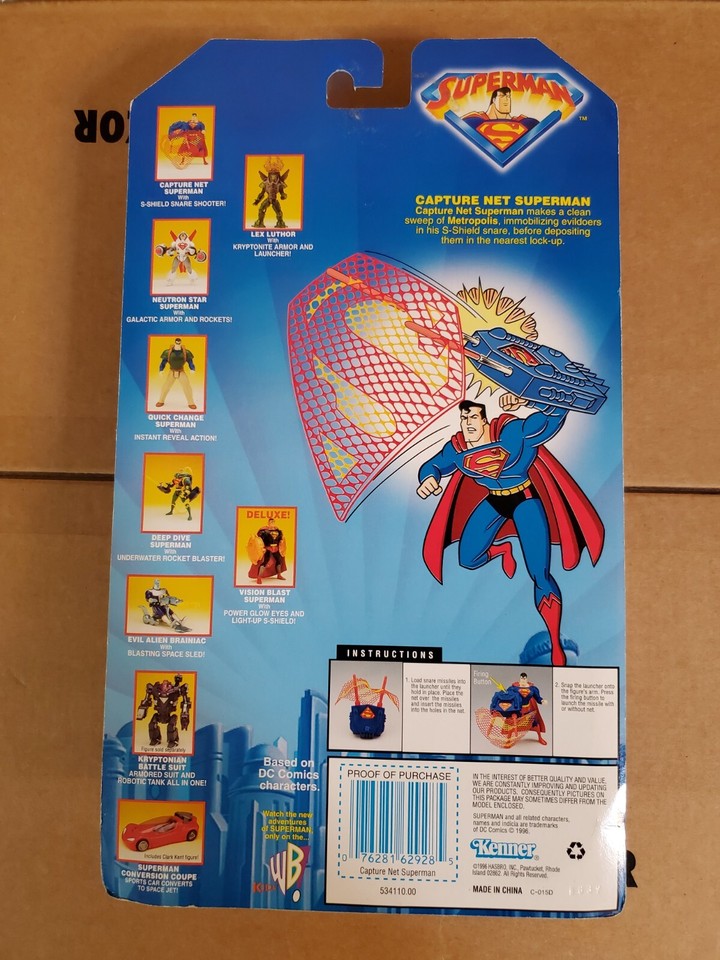 Superman: The Animated Series Capture Net Superman Figure 1996 (MOC) | eBay
