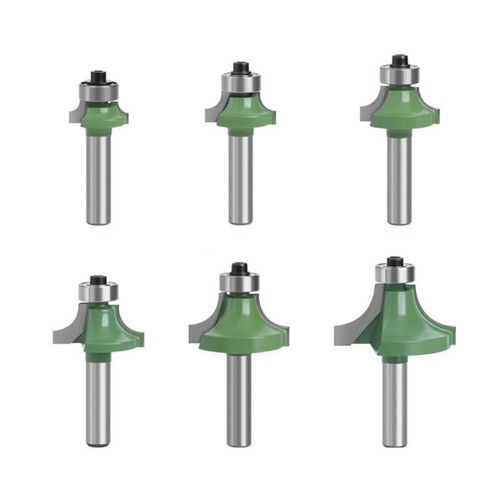 Roundover Router Bits Set Carbide Tipped Bit 6Pcs 8MM Shank Milling ...