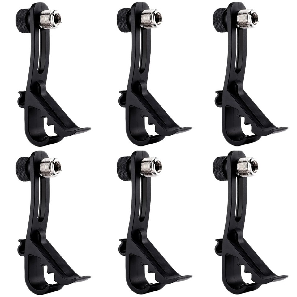 6/12pcs Shockproof Microphone Drum Rim Clip Tom Snare Mount Mic Clamps ...