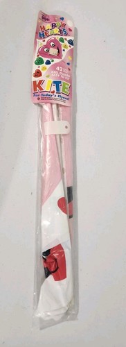 Vintage Gayla Kite Happy Hearts 42in Wing Span Easy To Fly Keel Guided ...