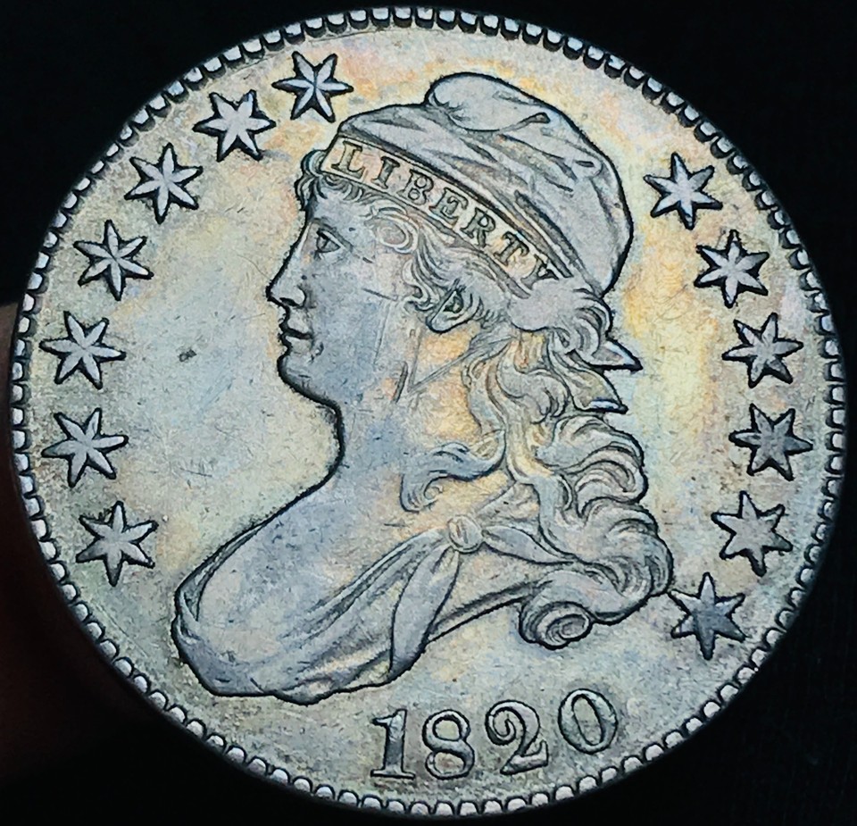 1820 Capped Bust Half Dollar 50C 90% Silver Ungraded Choice US Coin ...