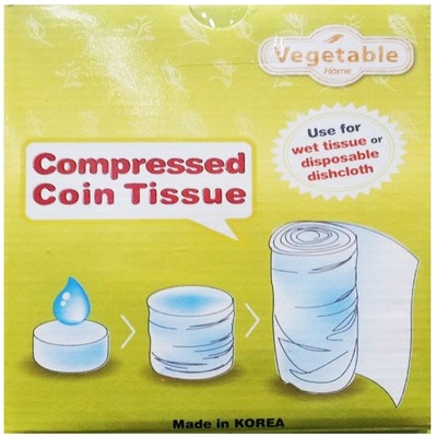 Compress Coin tissue magic Tissue disposable wet towel Shrink tissue ...