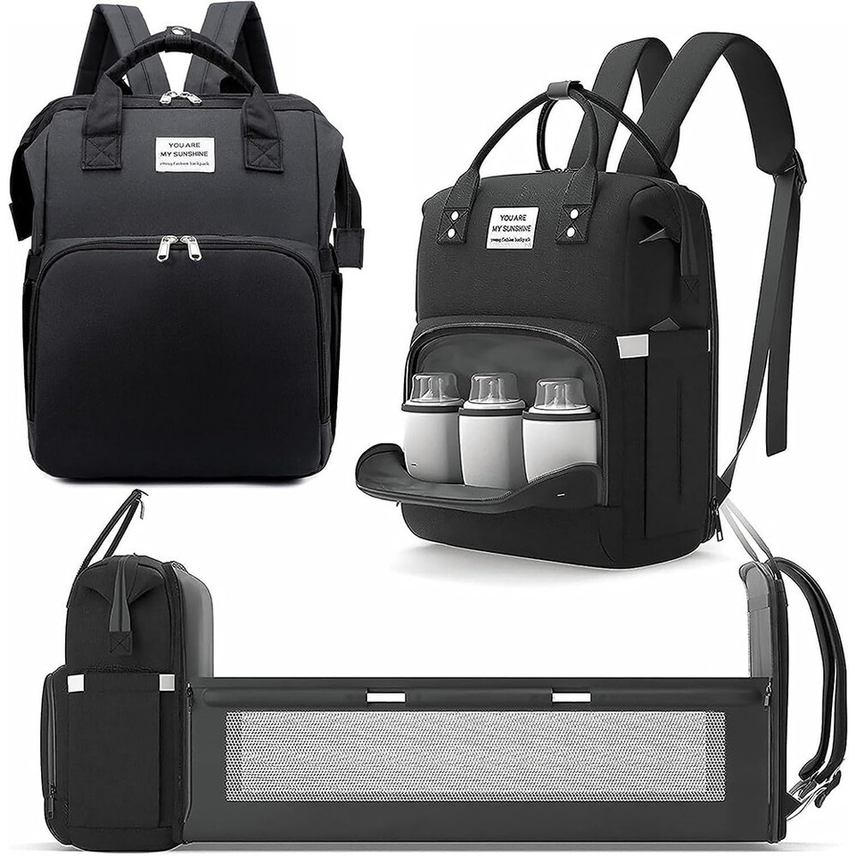 Baby Changing Bag Diaper Bag Large Nappy Backpack with Portable ...