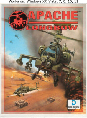 Apache Longbow PC Game 1995 Windows 7 8 10 11 AH-64D | eBay