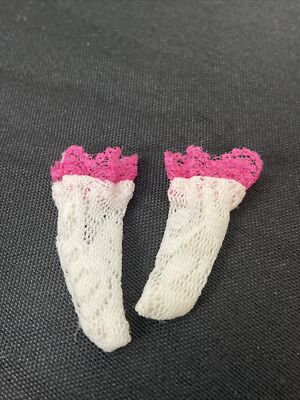 Barbie Doll White And Pink Lace Hose Stockings Socks | eBay