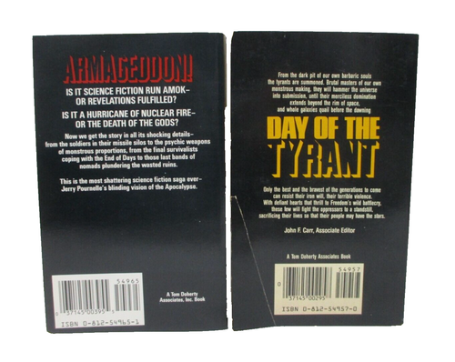J.E. Pournelle book lot Armageddon, Day of the Tyrant There Will Be War ...