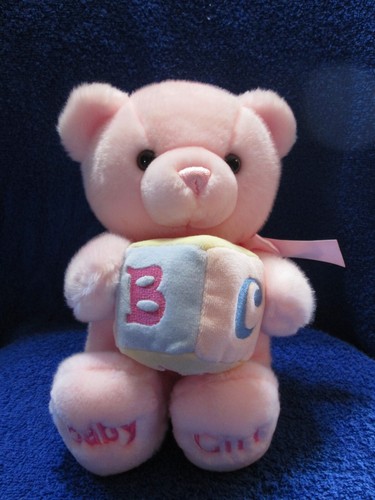 Aurora Plush ABC Musical Comfy Baby Girl Bear Sings 9" squeeze block ...