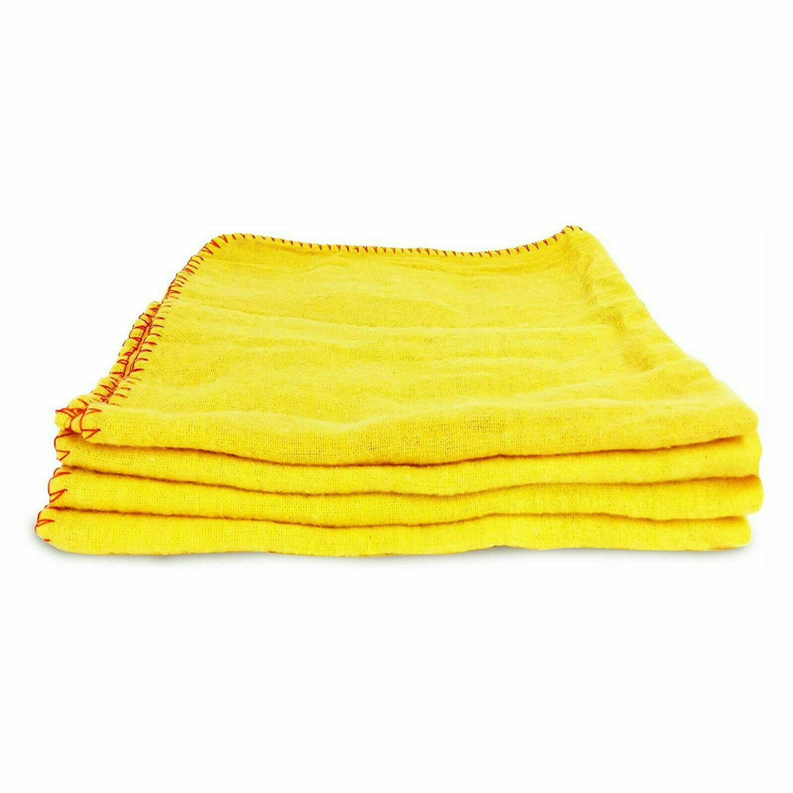 Jumbo Yellow Dusters 100% Cotton Large Cleaning Cloths Soft Polishing ...