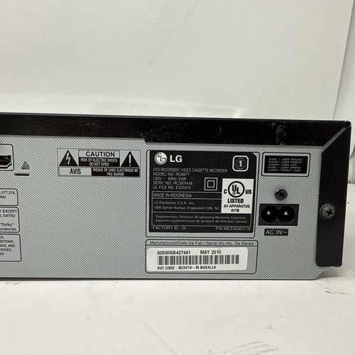 LG RC897T SUPER MULTI DVD RECORDER VCR W/ DIGITAL TUNER - READ INFO ...