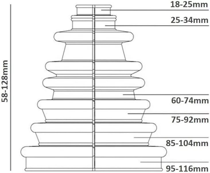 Universal CV Boot Kit Split Joint Gaiter Stretchable Replacement Car ...