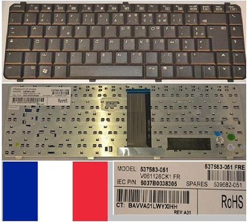 French AZERTY Keyboard HP CQ510 V061126CK1 537583-051 539682-051 ...
