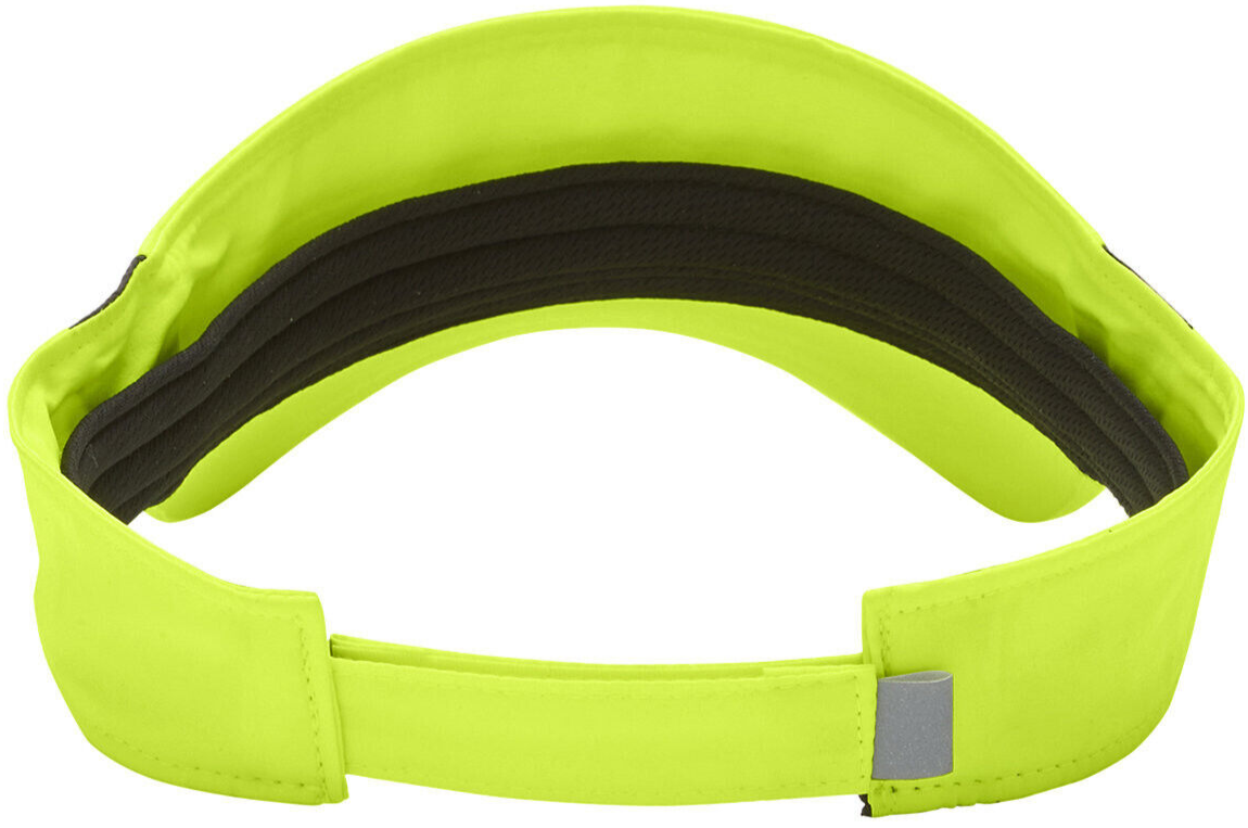 Mens Women Contrast Safety Yellow Visor With Reflective Tab Moisture ...