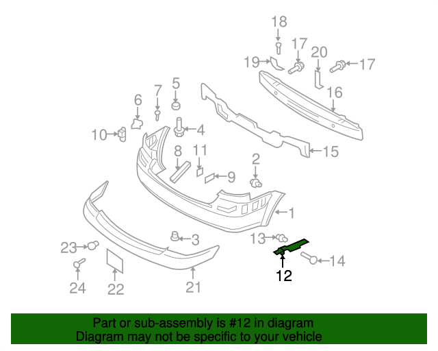 2006-2009 Kia Rio Rear Bumper Support Bracket Right Hand OEM 86656 ...