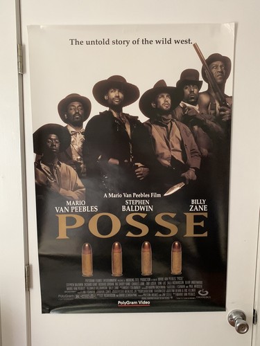 MOVIE POSTER - Posse (1993) Mario Van Peebles Video Store Release ...