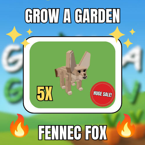 🔥Roblox Grow A Garden🔥FENNEC FOX💰CHEAPEST💰 ⚡EXTREMELY QUICK!⚡(READ DESC ...
