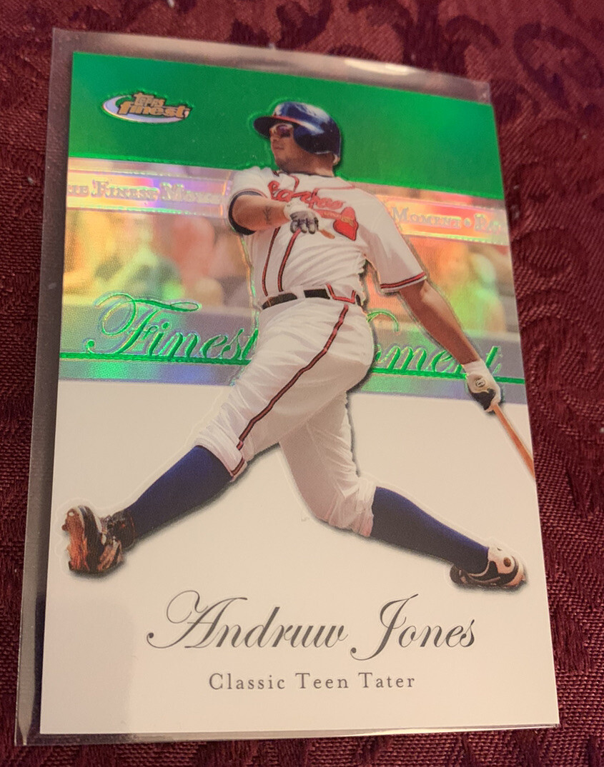 Andruw Jones 2007 Topps Finest Rookie Moments GREEN REFRACTOR #RFM-AJ # ...