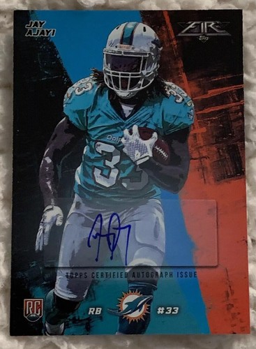 2015 TOPPS FIRE JAY AJAYI ROOKIE AUTOGRAPH CARD #50 EAGLES #1/75 AUTO ...