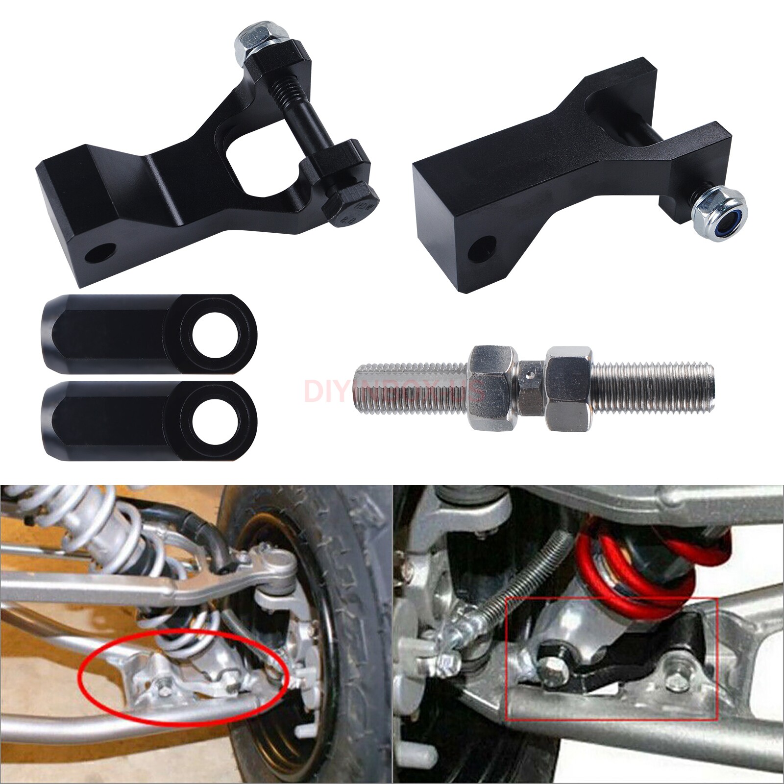 Front & Rear Lowering Kit Adjustable For Yamaha Raptor 700 350 660 700R ...
