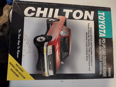 Chilton Repair Manual for Toyota Pick-Ups Land Cruiser 4Runner 1989 ...