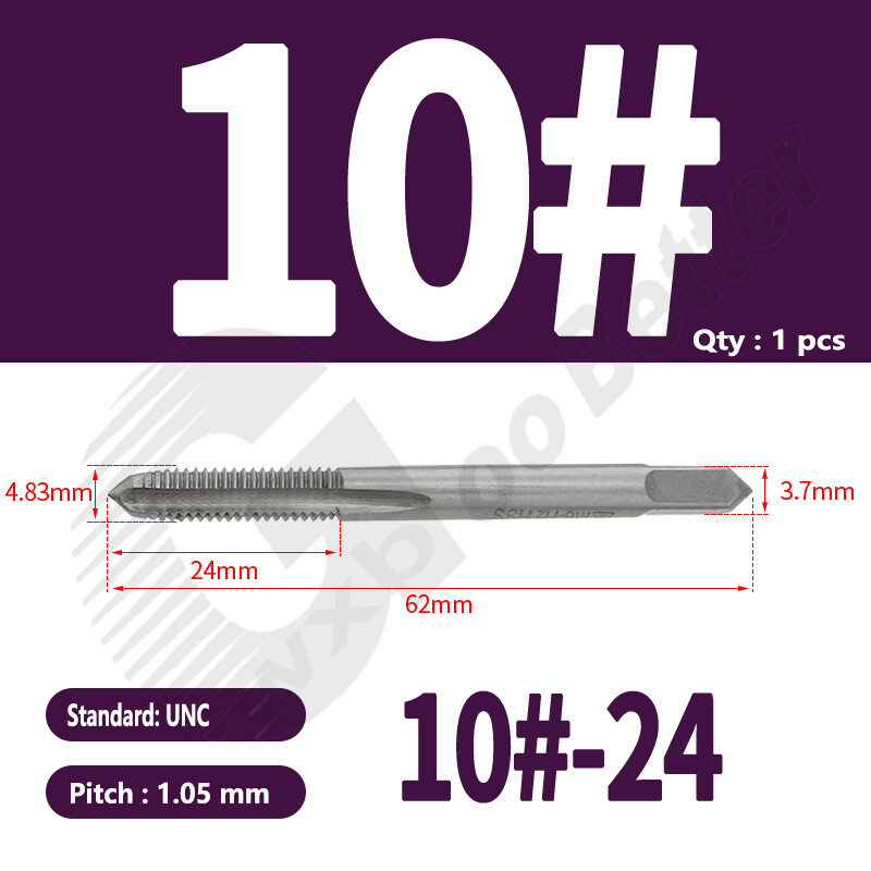 Machine Taps M1 ~ M24 Metric/Imperial Measuring System Manual Tapping ...