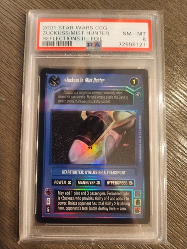 Star Wars CCG SWCCG Foil Zuckuss In Mist Hunter PSA 8 Reflections II 2 ...