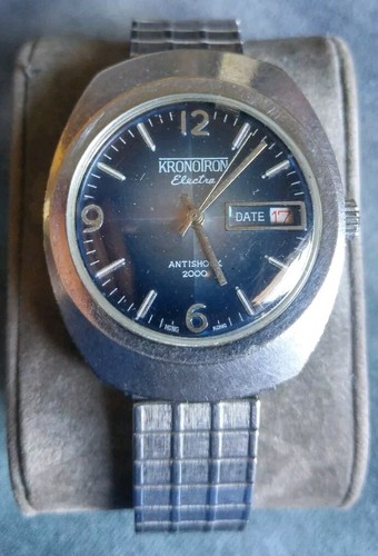 Vintage Kronotron Electra Antishock 2000 Mechanical Watch (Runs Good ...