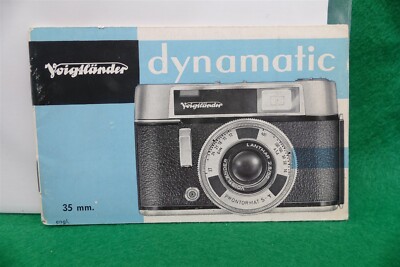 Voigtlander Dynamatic Original Instruction Manual In English | eBay