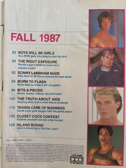 "Rare" All Man Magazine - 2 Magazines - Fall 1987 AND Spring 1988 | eBay