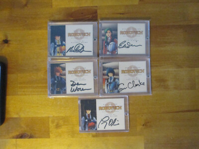Robotech 2002 Heo Factory Card Chase Set Autographed 1-5 NM+ Very Rare ...