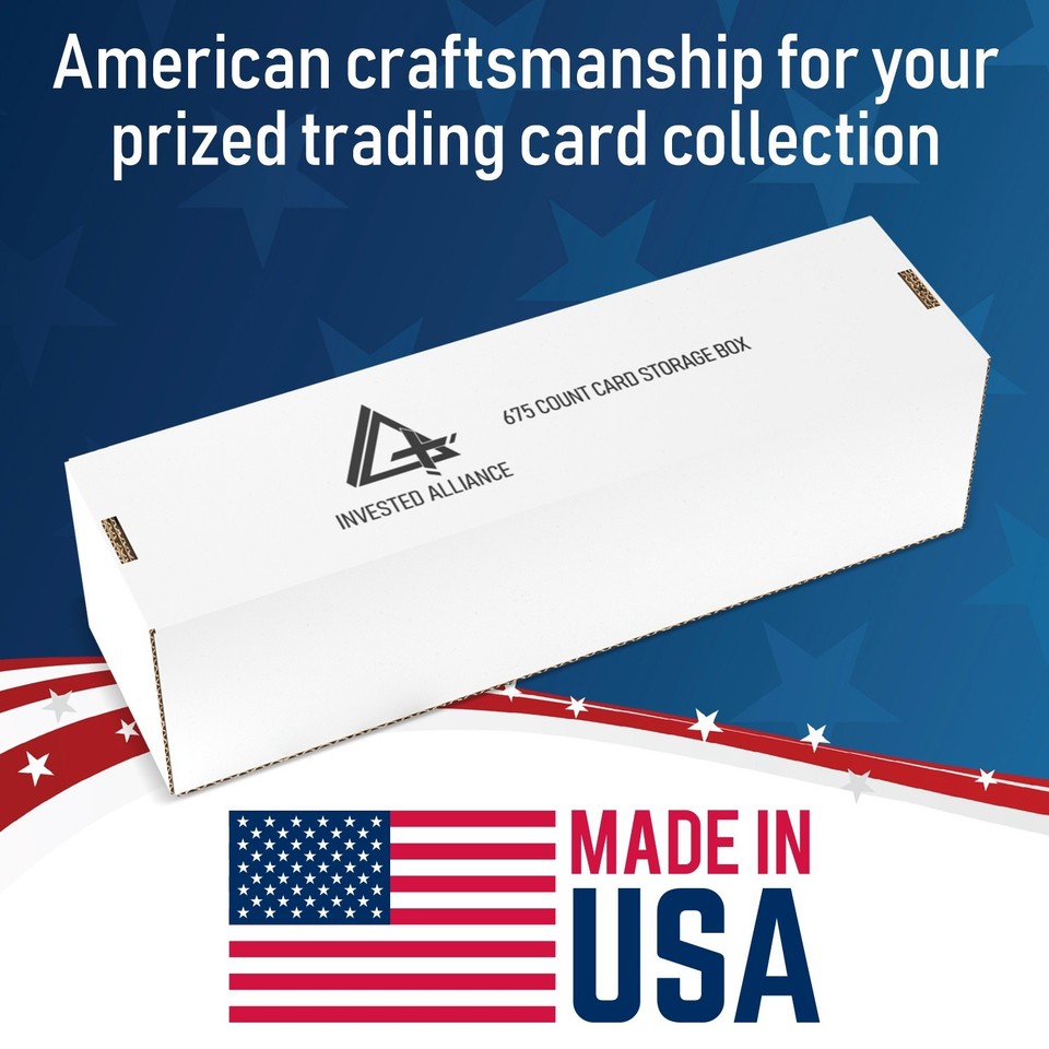 Trading Card Storage Box | Cardboard Sports & TCG Boxes | Holds 675 ...