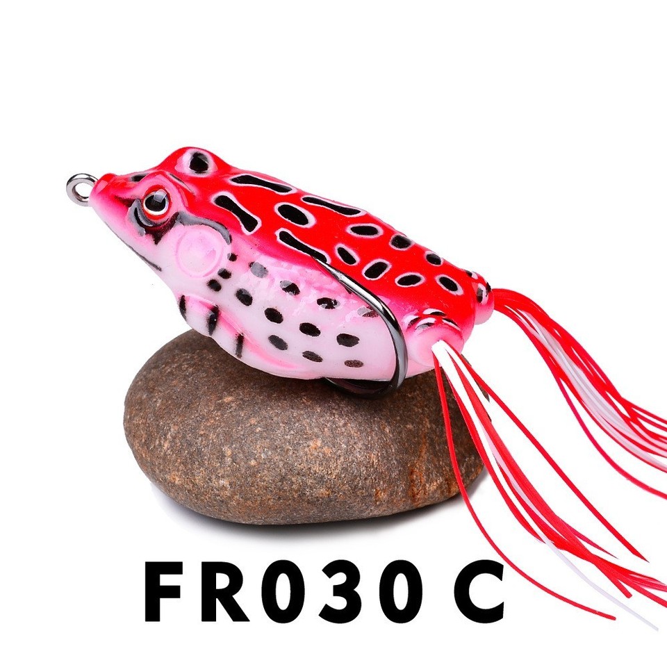 D Large Frog Topwater Soft Fishing Lures Bait Bass Crankbaits 14G 7CM ...