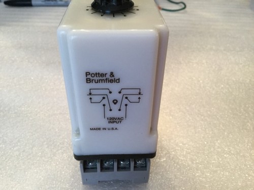 Potter & Brumfield CKB-38-70010 Time Delay Relay w/27E891 8 Pin Relay ...