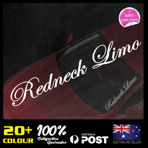 Redneck Limo Windscreen Decals 500x70mm JDM Stickers Vinyl Lower Car ...