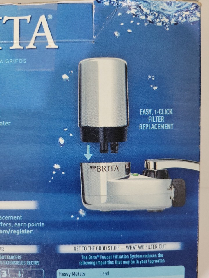 Brita 35618 On Tap Faucet Mount 1 Liter Water Chrome Filter System ...