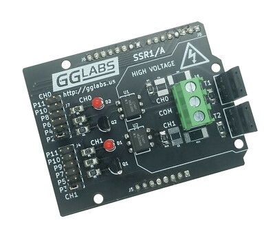 GGLABS SSR1/A - Dual 8A 120/240V AC Solid State Relay SHIELD for ...