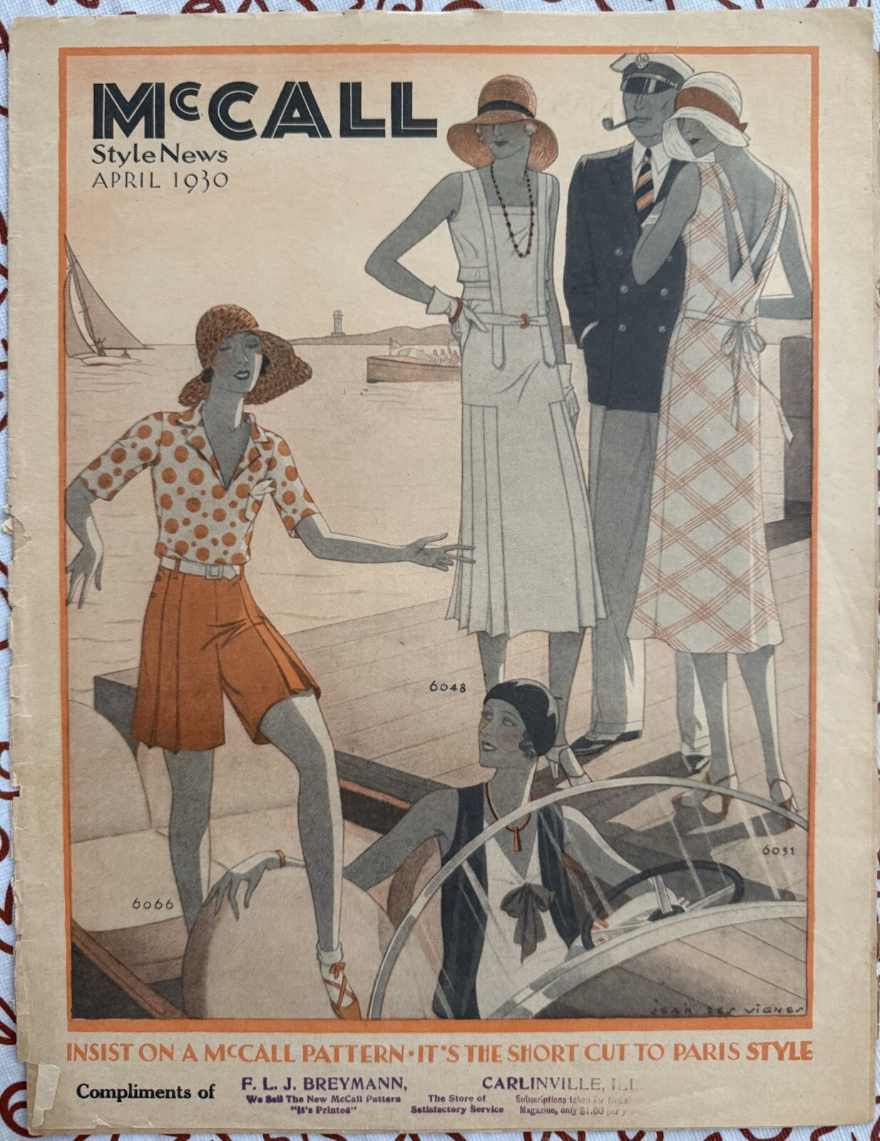 McCall Style News Apr 1930 Vintage Sewing Patterns Flyer Original ...