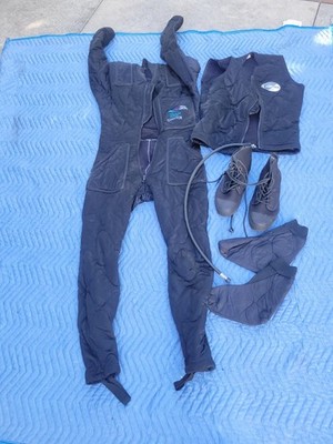 DUI TLS350 Drysuit w/underwear & rock boots.... | eBay