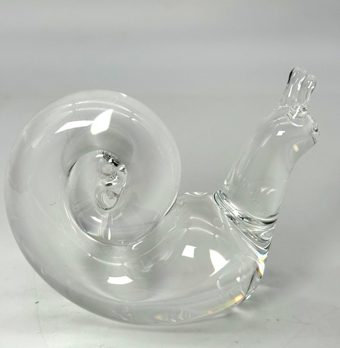 VINTAGE STEUBEN ART GLASS SNAIL BY LLOYD ATKIN SCULPTURE B | eBay