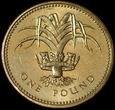 1985 One Pound Coin - Leek - CoinsNotebook