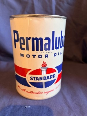Vintage Permalube Quart Motor Oil Can | eBay