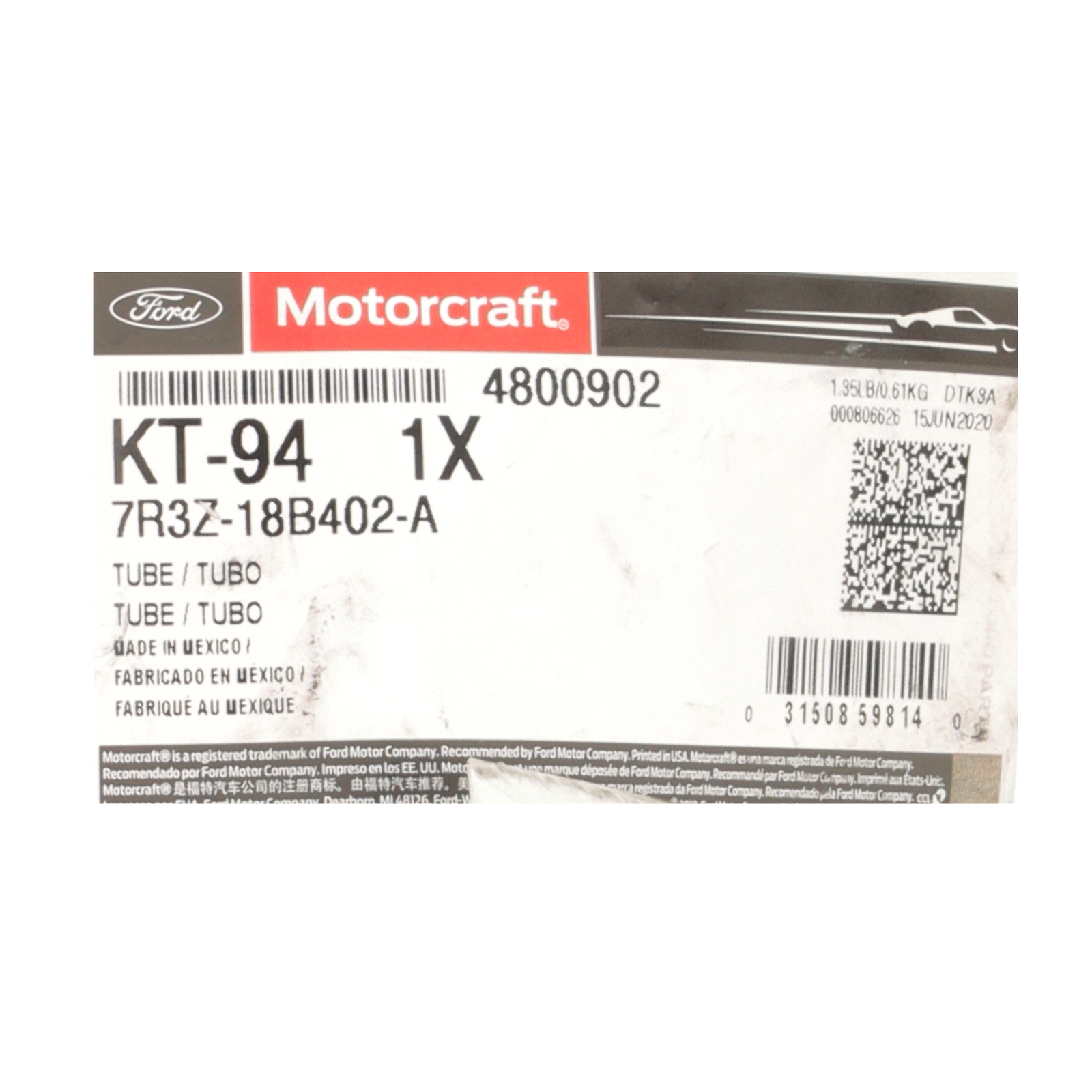 NEW OEM GENUINE Ford 2007-2009 Mustang HVAC Heater Hose Assembly 7R3Z ...