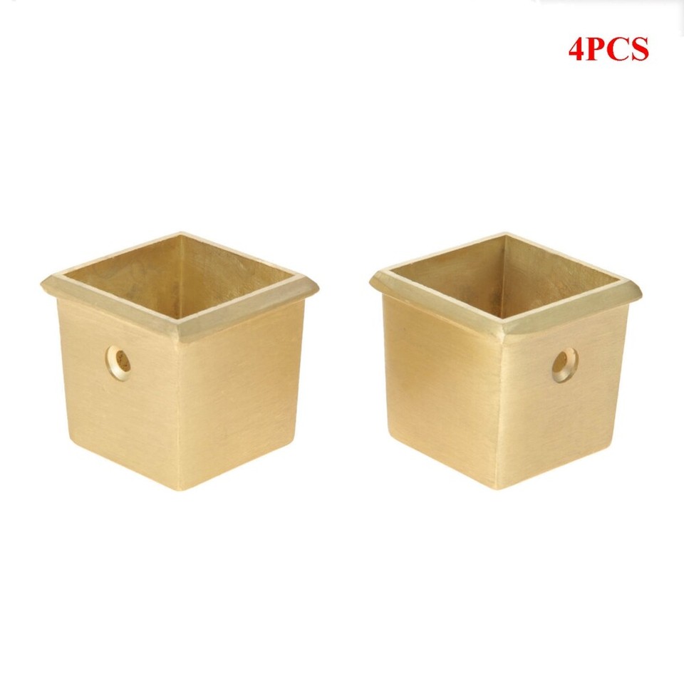 4PCS Chair Leg Cap Metal Table Leg Cover for Floor Protector Furniture ...