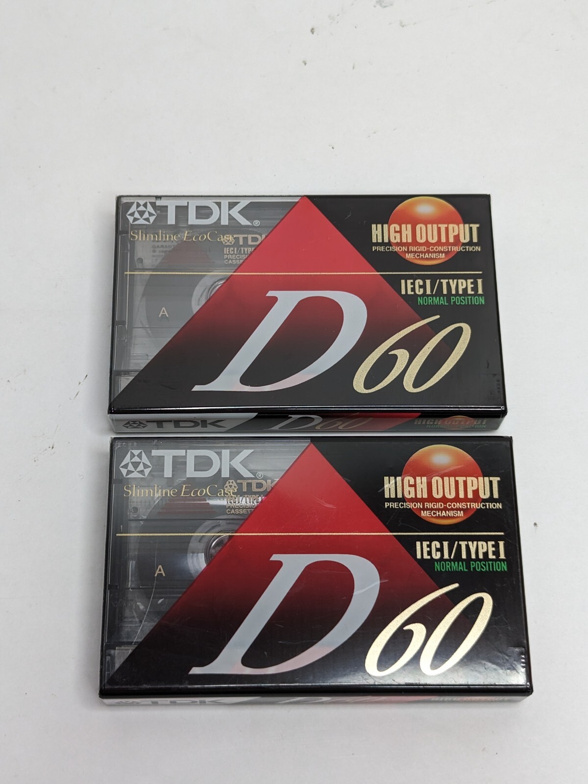 Lot of 2 Blank Audio Cassettes Tapes 2 x TDK D60 - New & Sealed, NOS ...