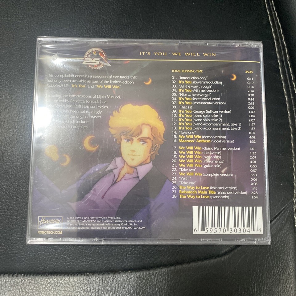 ROBOTECH 25th ANNIVERSARY COLLECTION It's You / We Will Win; 2016 CD ...
