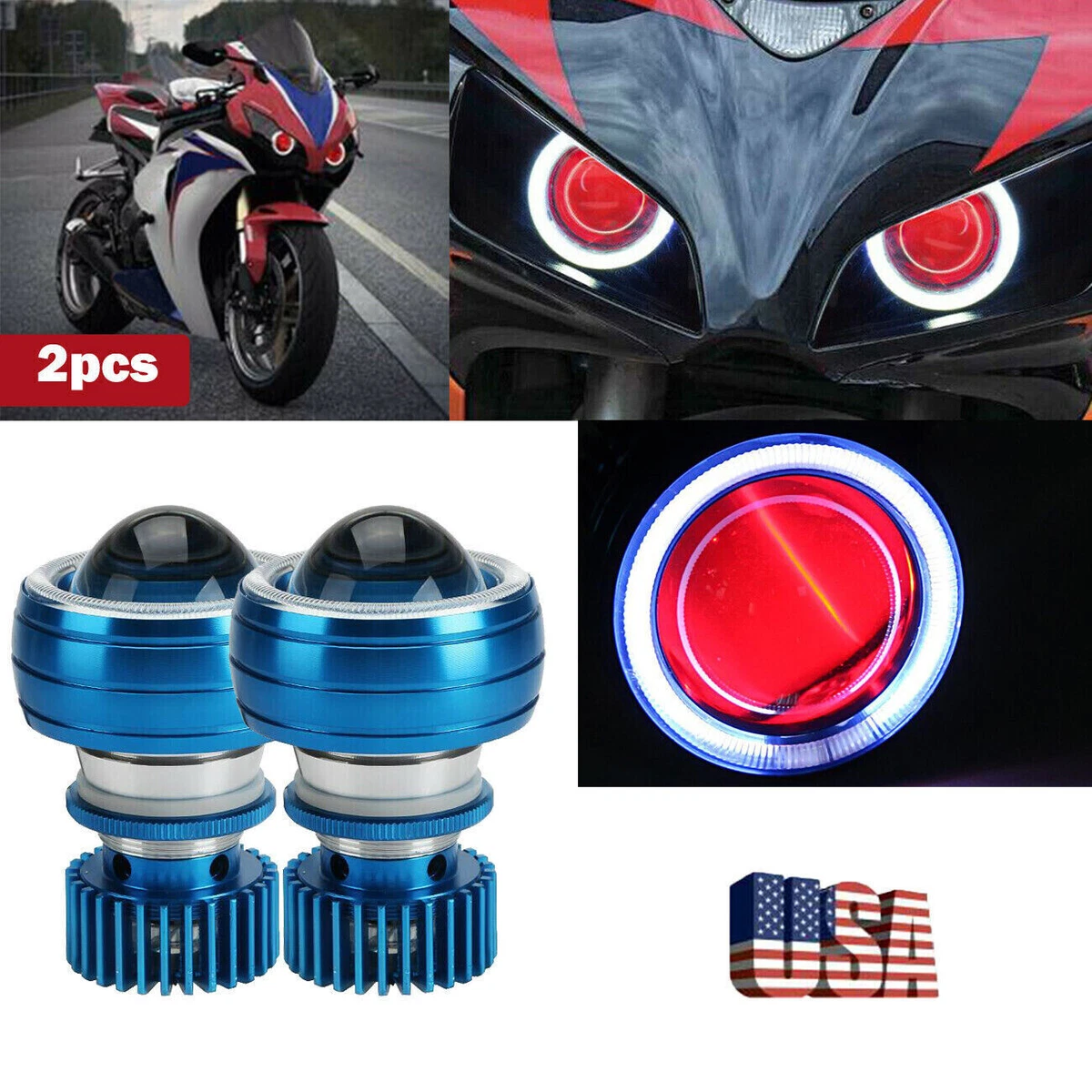 Devil Eyes Headlights Motorcycle
