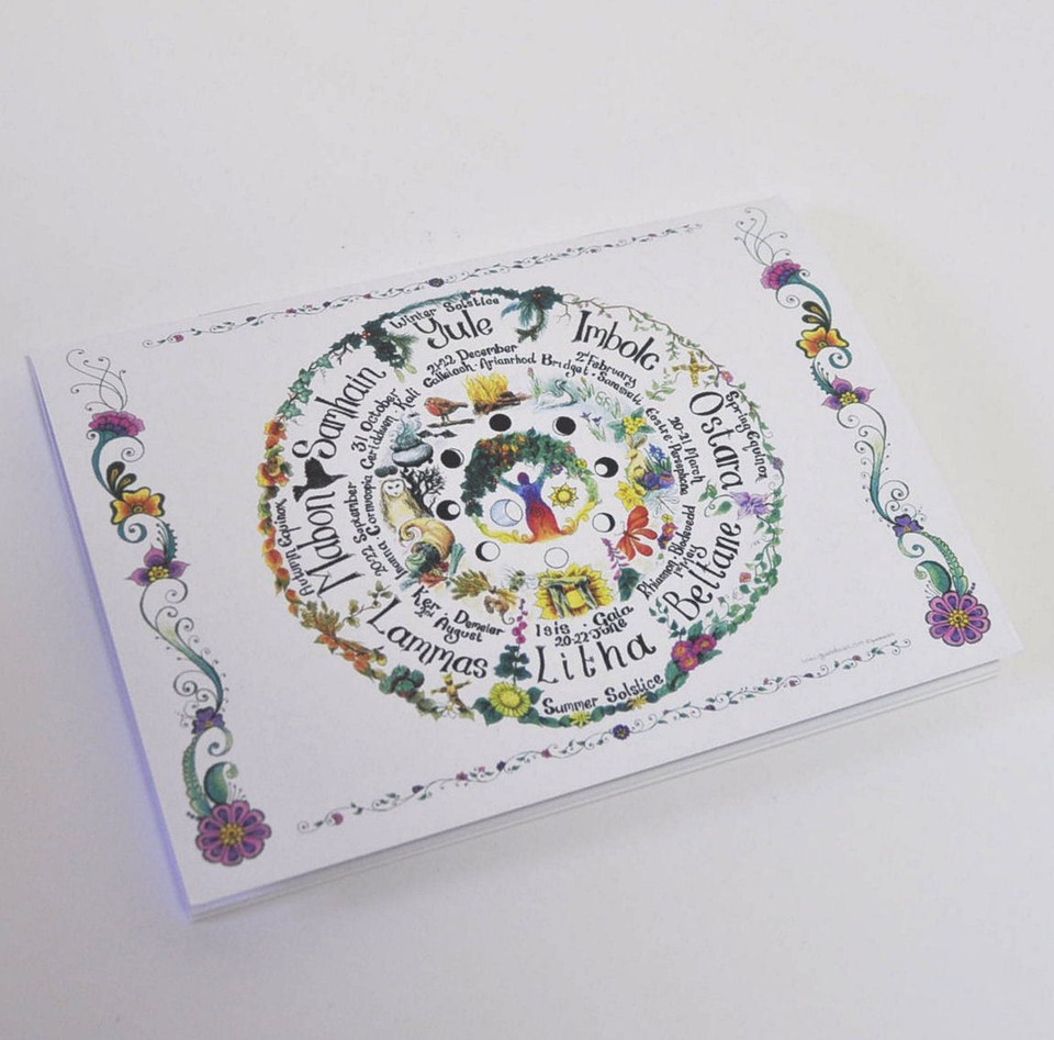 Pagan journal Wheel of The Year blank book A5 notebook, sketchbook ...