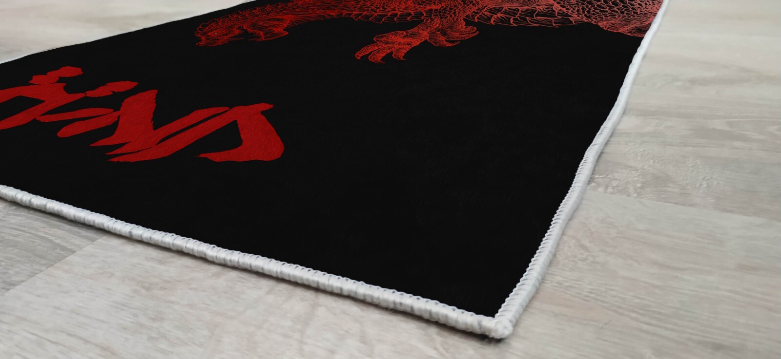 Godzilla Monster Rug, Rug with Red Anime Monster, Living-room Bedroom ...