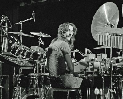Neil Peart - Rush Drummer Looking Back Black And White 8x10 Picture ...