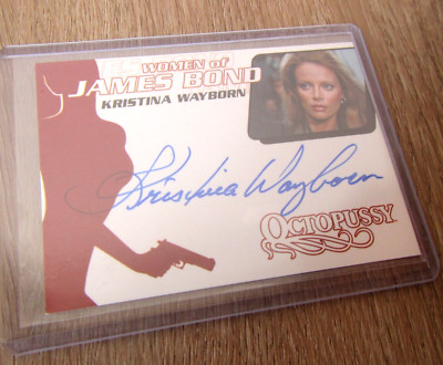 JAMES BOND GIRL OCTOPUSSY KRISTINA WAYBORN SIGNED CARD AUTOGRAPH ...