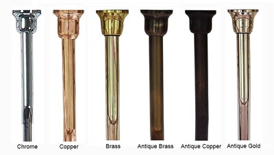 High Level Flushpipe Various Finishes, Brass, Antique Brass, Copper ...
